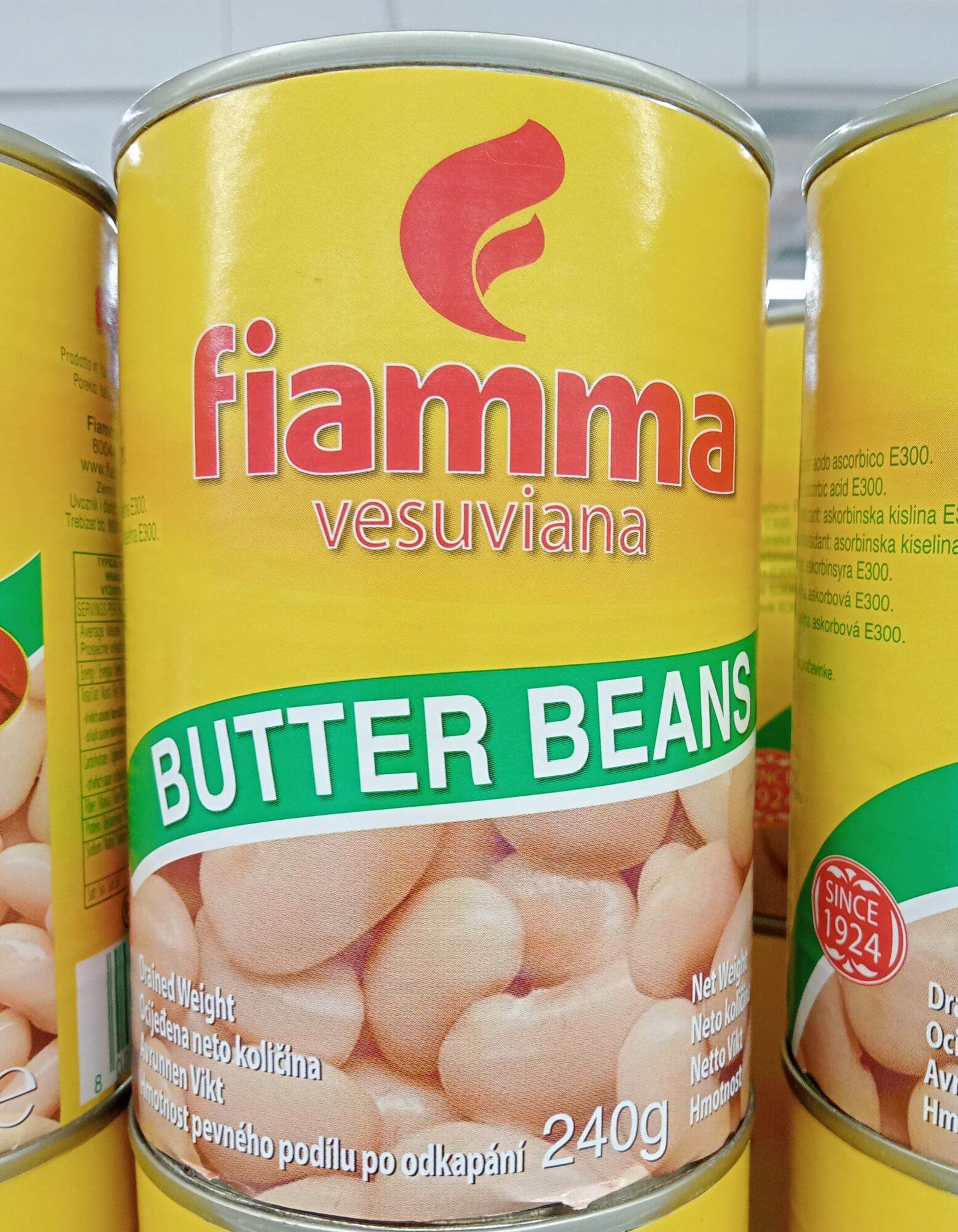 Fiamma 🌟 Butter beans บัตเตอร์บีนในน้ำเกลือ Imported from Italy ...