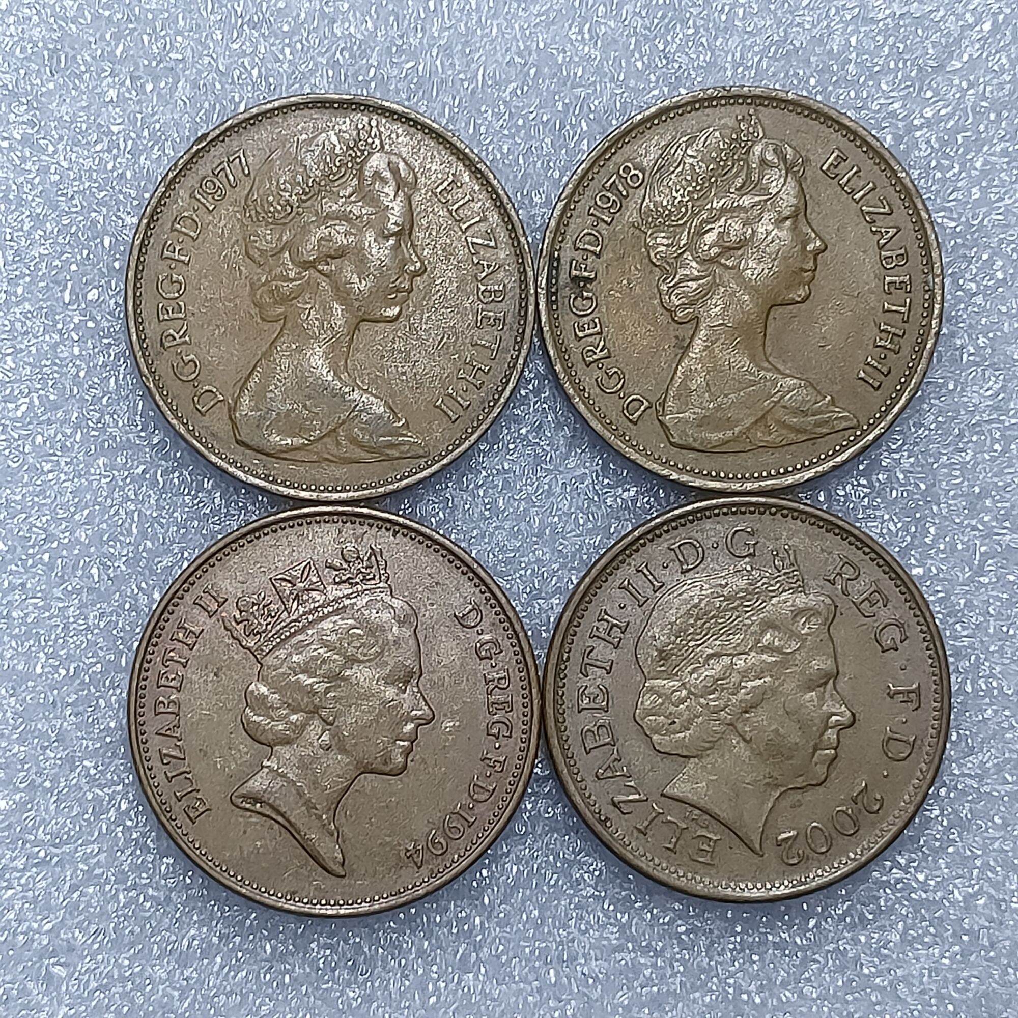 เหรียญประเทศอังกฤษ TWO PENCE 1977/1978/1994/2002 | Lazada.co.th