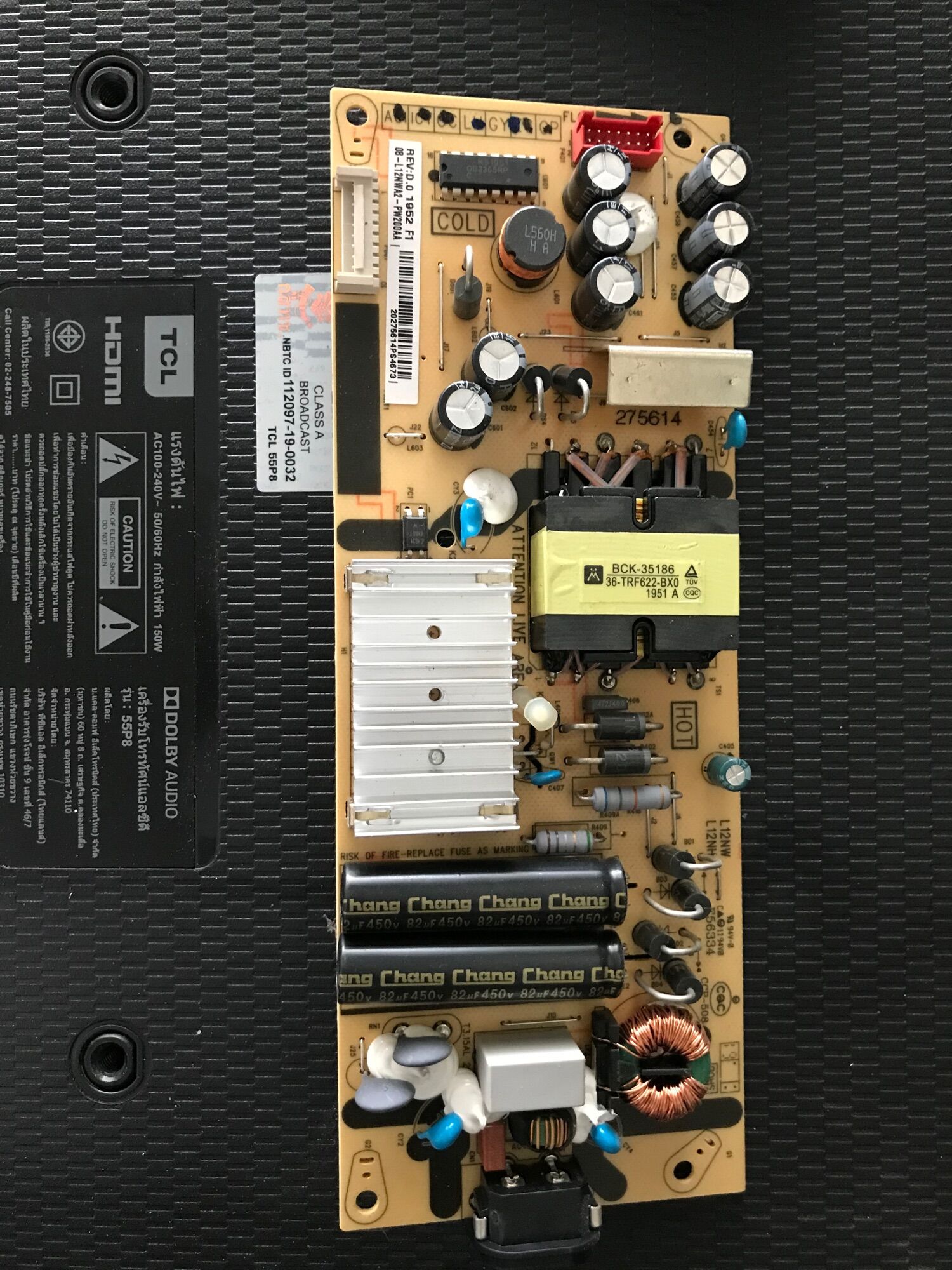 อะไหล่ TV TCL บอร์ดซัพพลาย รุ่น55P8. | Lazada.co.th