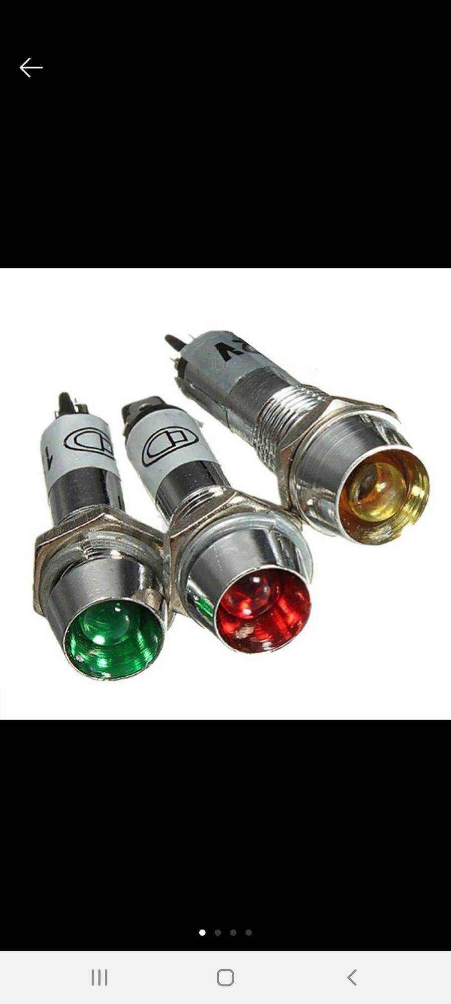 lamp LED 8mm 12v 24v 220vไฟเตือนไฟสัญญาณหลอดไฟ | Lazada.co.th
