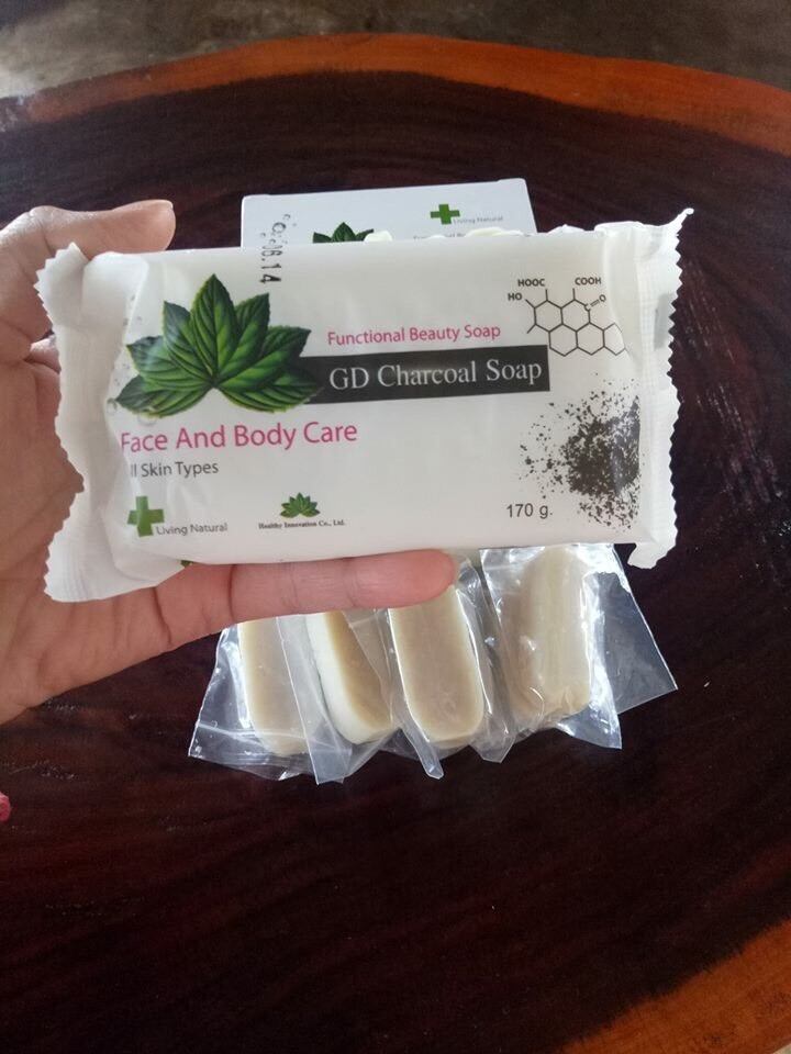 สบู่ชาโคล Charcoal Cereal Soap 1กล่อง 4 ก้อน - บ้าน8873 - ThaiPick