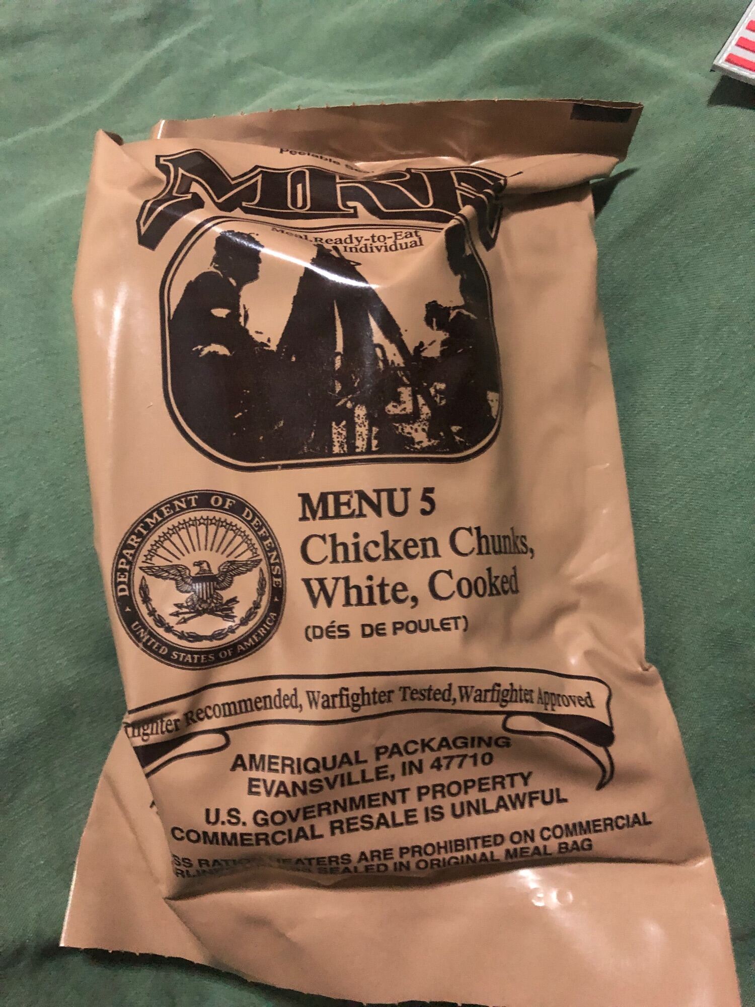 อาหารสำเร็จรูป อาหารพร้อมทาน MRE Menu 5 Chicken Chunks | Lazada.co.th