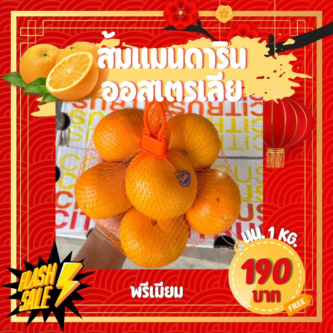 ส้มแมนดารินออสเตรเลีย 2PH 1 กิโล Phoenix Mandarin ส้มสวยๆ ลูกใหญ่ พรี ...