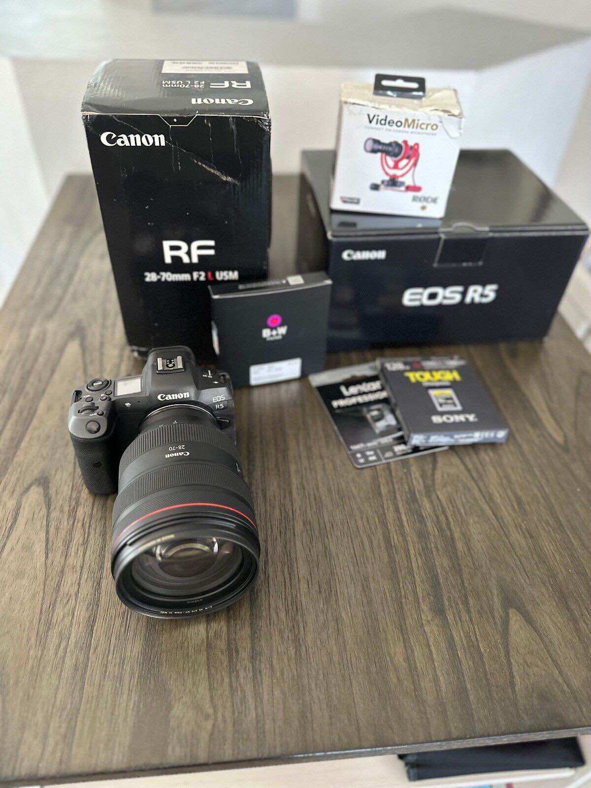 Canon EOS R5 Mirrorless Digital Camera with Canon RF 28-70mm F2 L USM ...