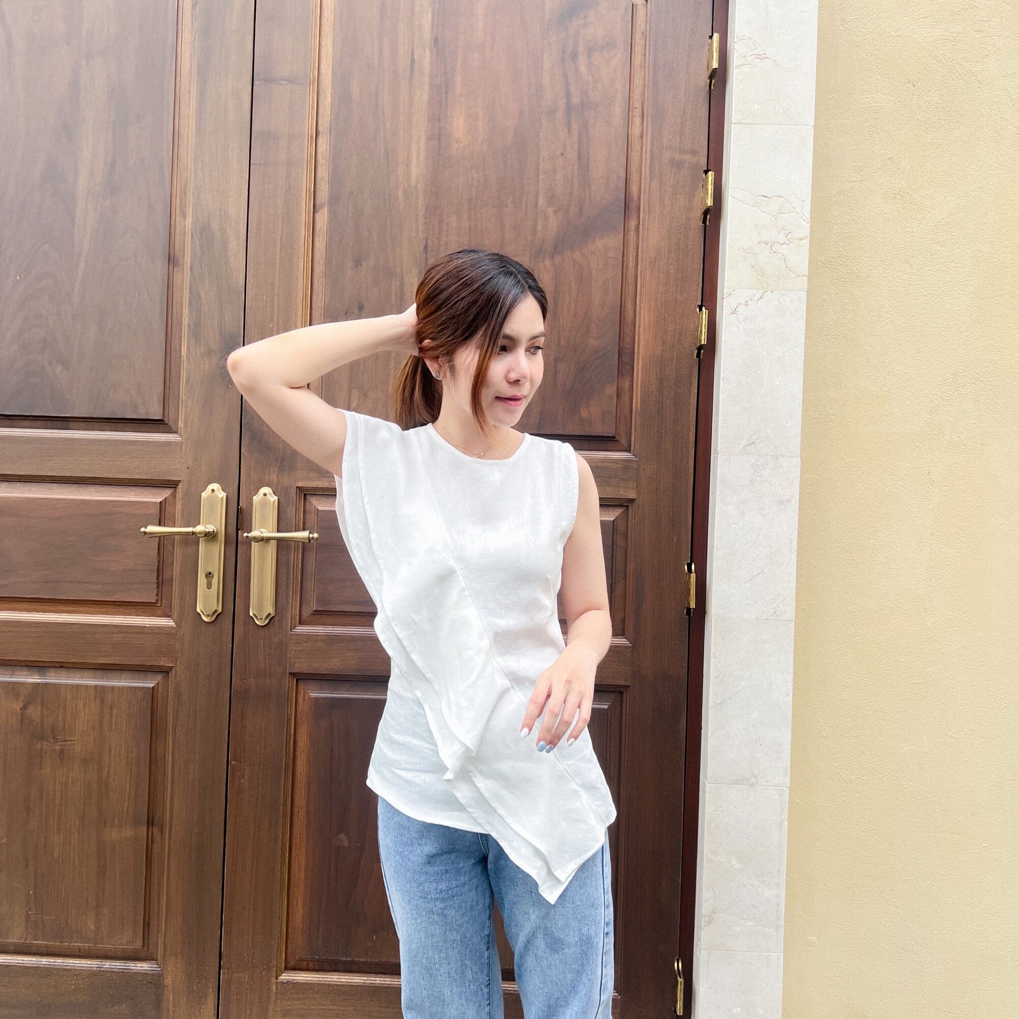 Marie.brand - Milin top ????เสื้อพร้อมดีเทลลุคคุณหนู ผ้าลินิน 100% - มารี แบรนด์ - ThaiPick