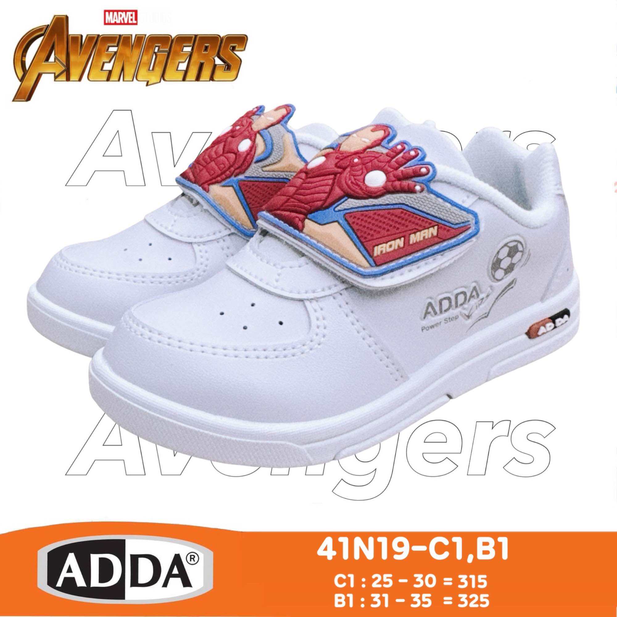 ADDA KIDS รองเท้านักเรียนอนุบาลชาย Avengers - WILAI APORN 3 - ThaiPick