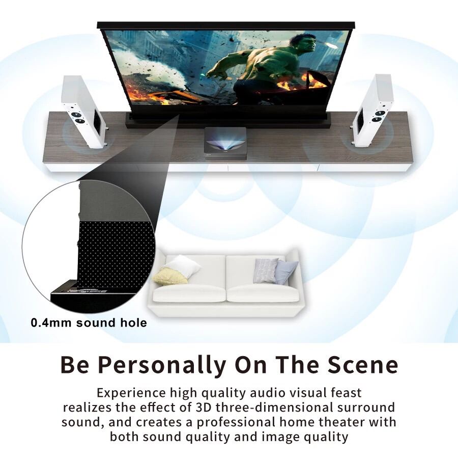 Vividstorm S PRO P 100 120 sound acoustically transparent floor screen ...