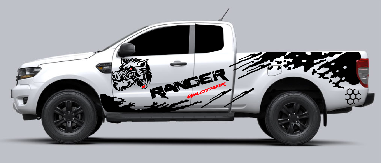 sticker ford ranger สติ๊กเกอร์แต่งรถ ford ranger สติ๊กเกอร์รถกระบะ ford ...