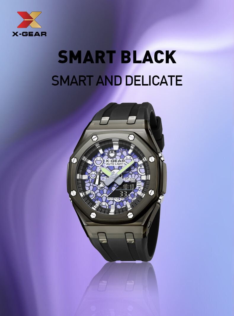 X-GEAR หน้า8เหลี่ยม แลไอเทม นาฬิกาข้อมือผู้หญิงและผู้ชาย หน้าปัด 45มม. กันน้ำ30เมตร - ร้าน T&P ...