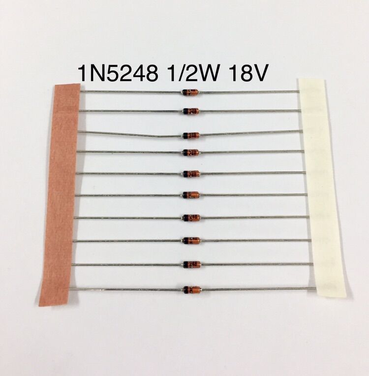 20ชิ้น Zener Diode 1N5248 1/2W 18V ซีเนอร์ ไดโอต 1N5248B วงจรเรียงกระแส ...