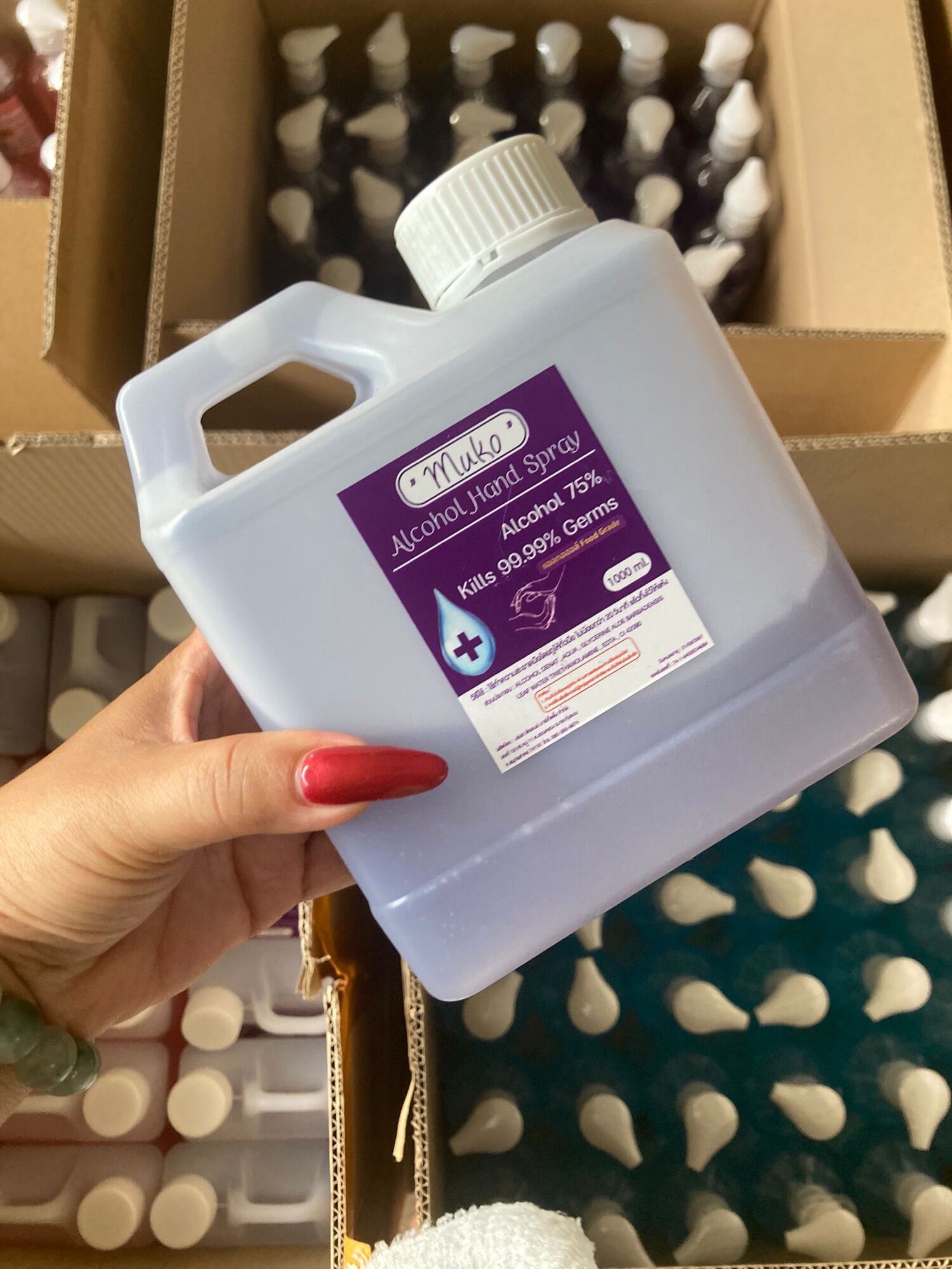 ส่งฟรี แอลกอฮอล์สเปรย์ 75 1000 ml แกลลอน 1 ลิตร และ Alcohol spray 75 500 ml ขวดหัวฉีดแรงดี ...