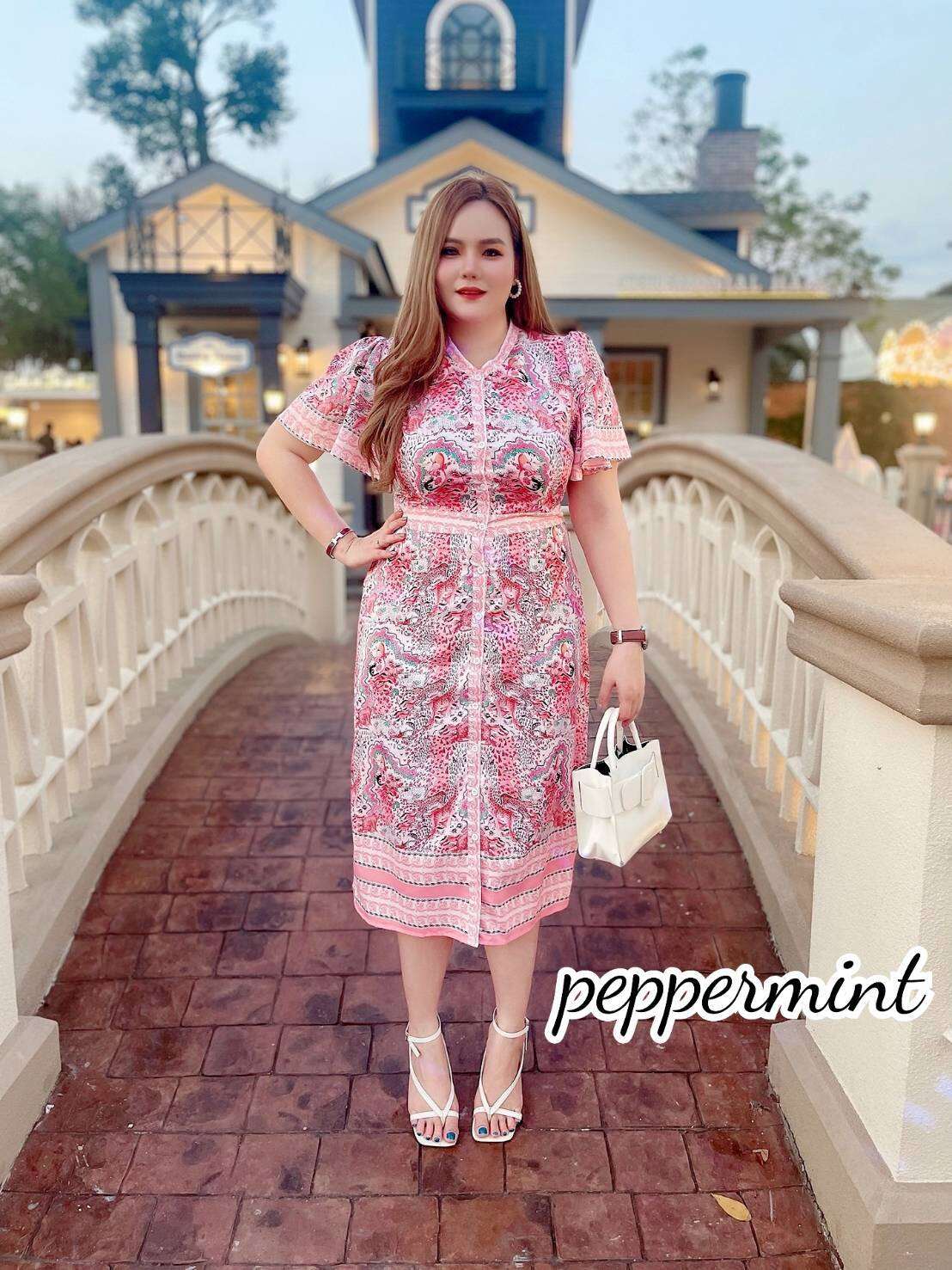 ชุดเดรส งานป้าย peppermint สาวอวบ สาวอ้วน***รบกวนทักมาสอบถามสต๊อคก่อน ...