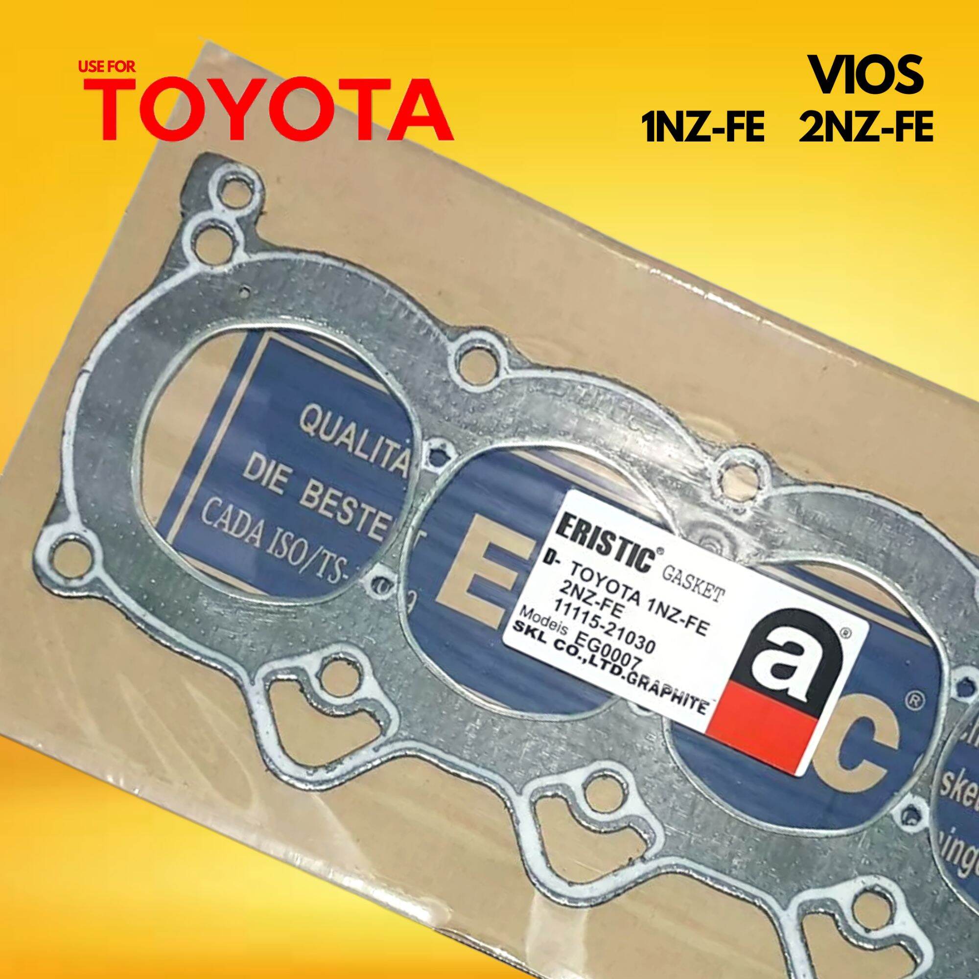 1 แผ่น GASKET ประเก็นฝาสูบ ปะเก็นฝาสูบ ประเก็นไฟ ปะเก็นไฟ TOYOTA VIOS ...