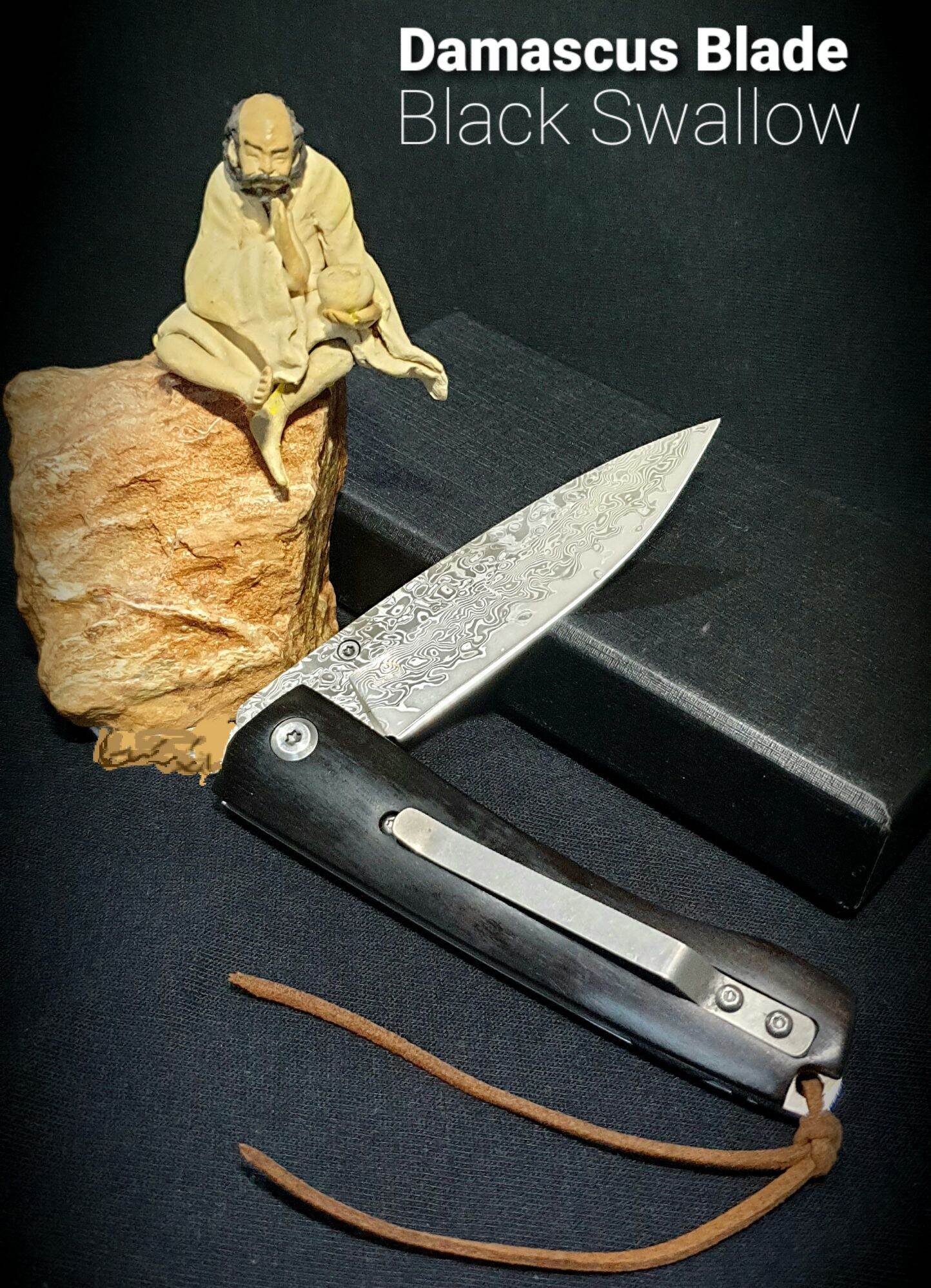 มีดพับ ดามัสกัส Damascus folding knife, core VG10 - Creative Engine ...