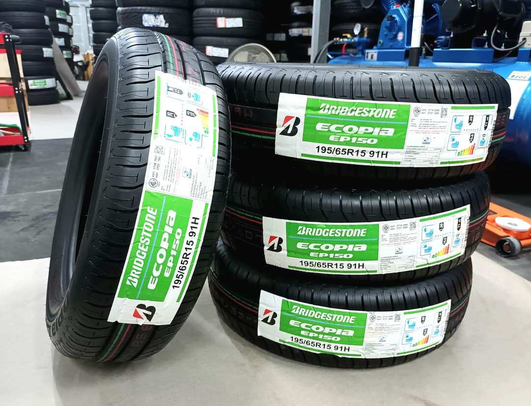 ยางใหม่ค้างปี Bridgestone Ecopia EP150 195/65R15 ผลิตปี 2021 พร้อมจุ๊บ ...