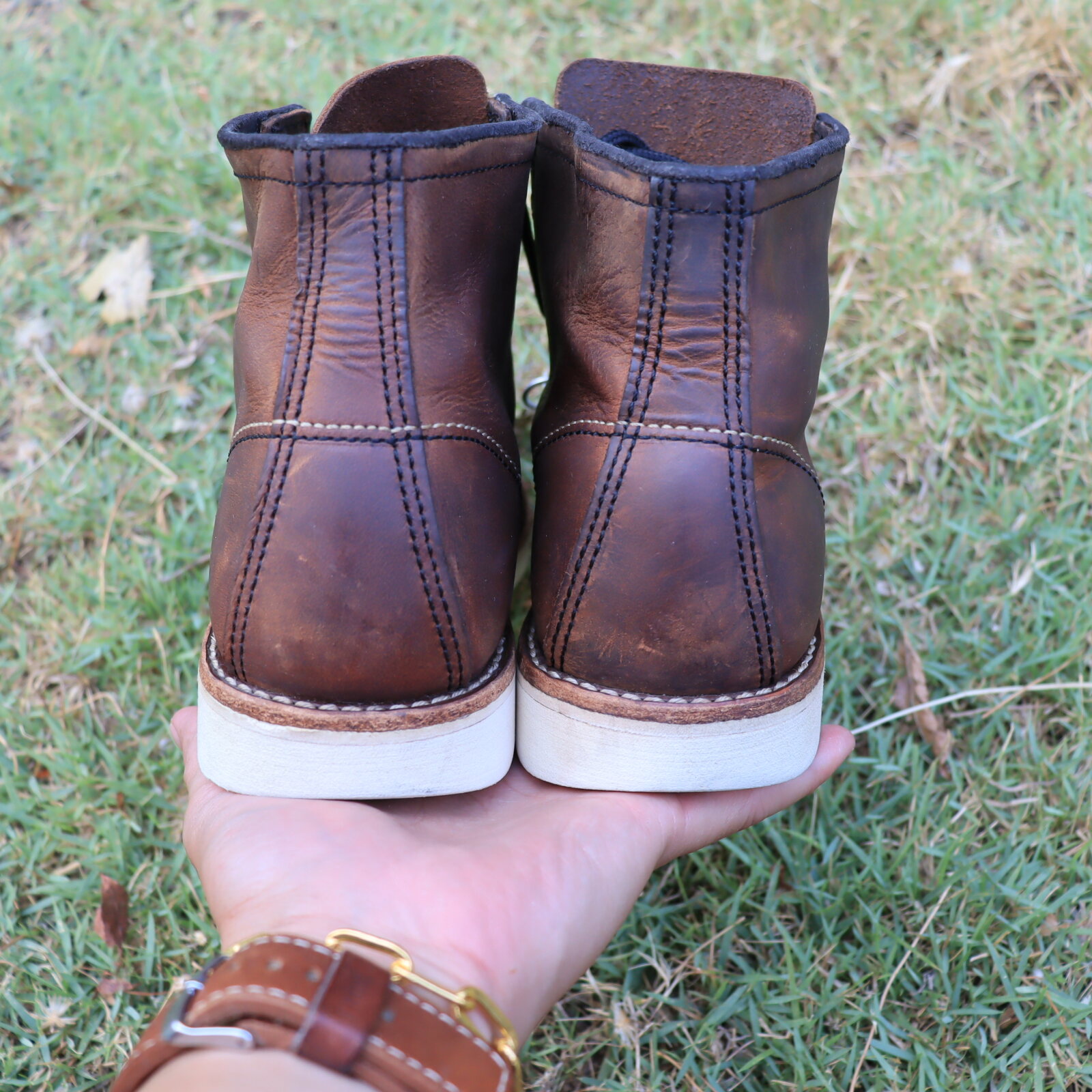 ส่งฟรี Hawkins Moc Toe Shoes in Beeswax Mahogany 6Us 24cm 38eu ใส่ได้ ...