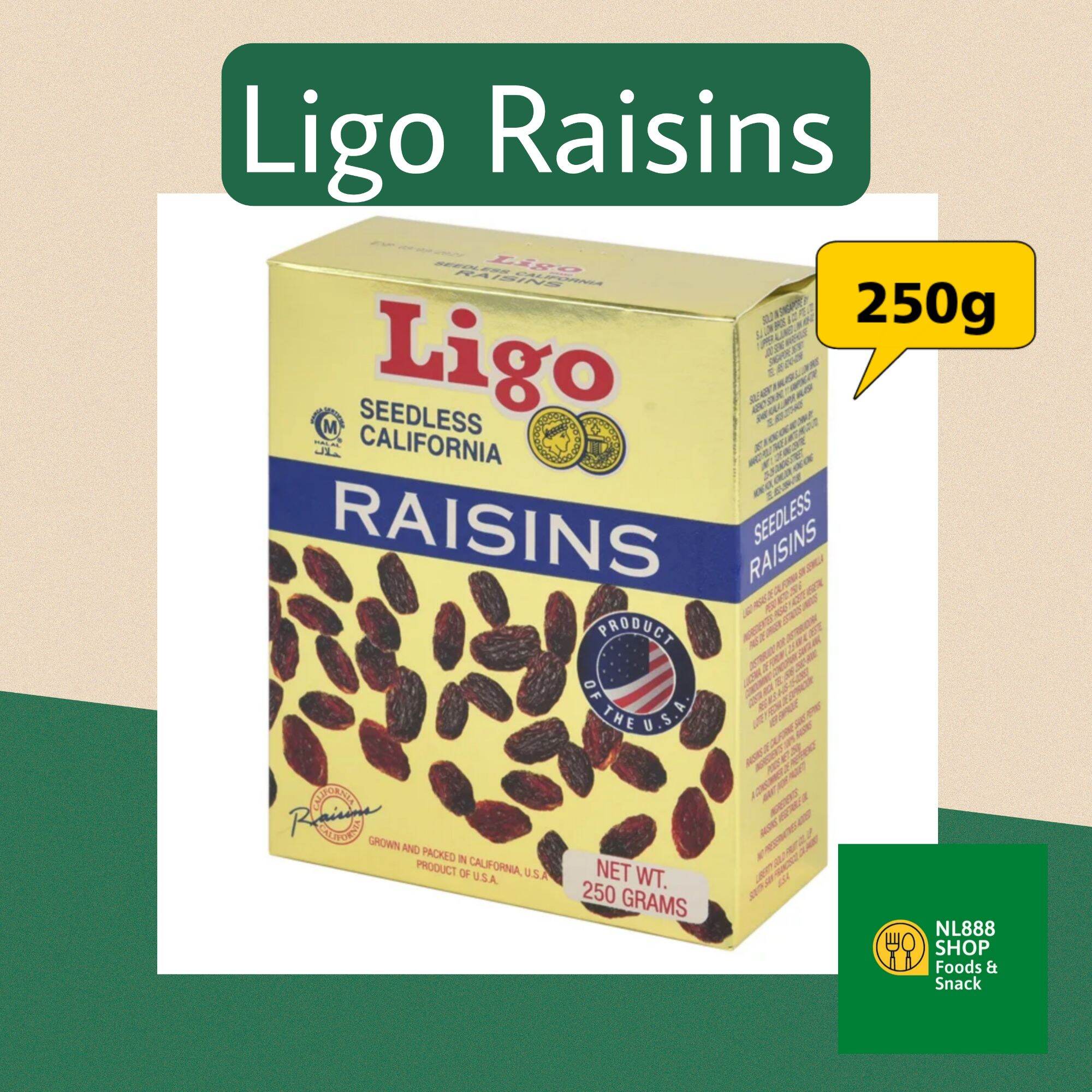 Ligo Seedless California Raisins ลิโก้ ลูกเกด 250g | Lazada.co.th