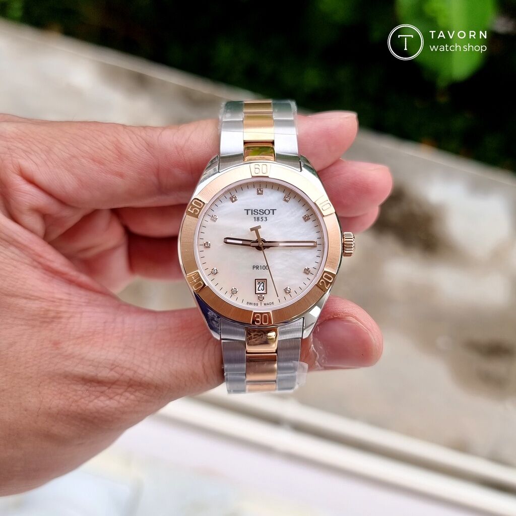 นาฬิกาผู้หญิง TISSOT PR 100 SPORT CHIC รุ่น T101.910.11.036.00 T101.910.22.116.00 - Tavorn_Watch ...