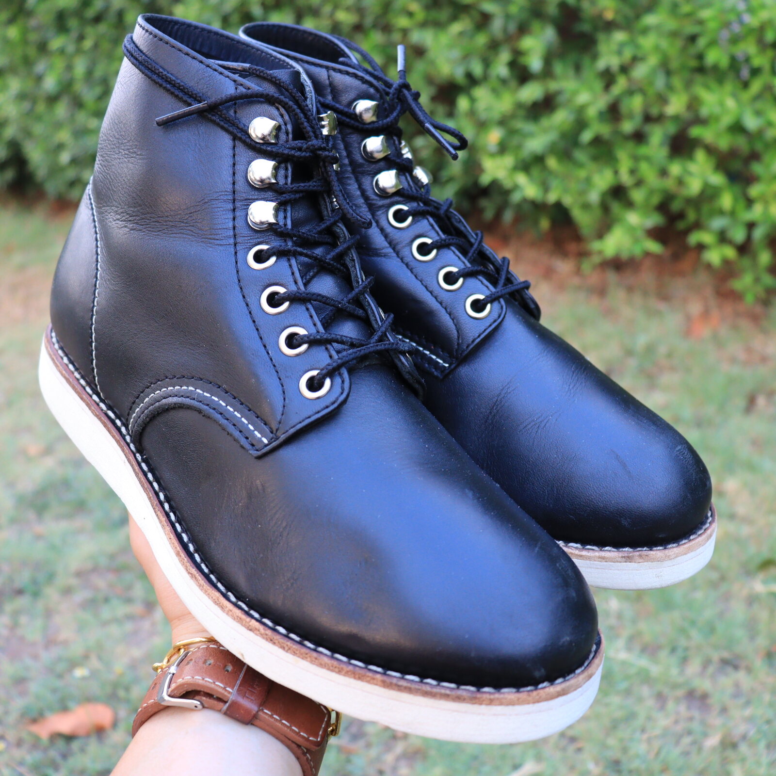ส่งฟรี Hawkins Round Toe Boots - Black and White - Size 7US 25CM40eu ...