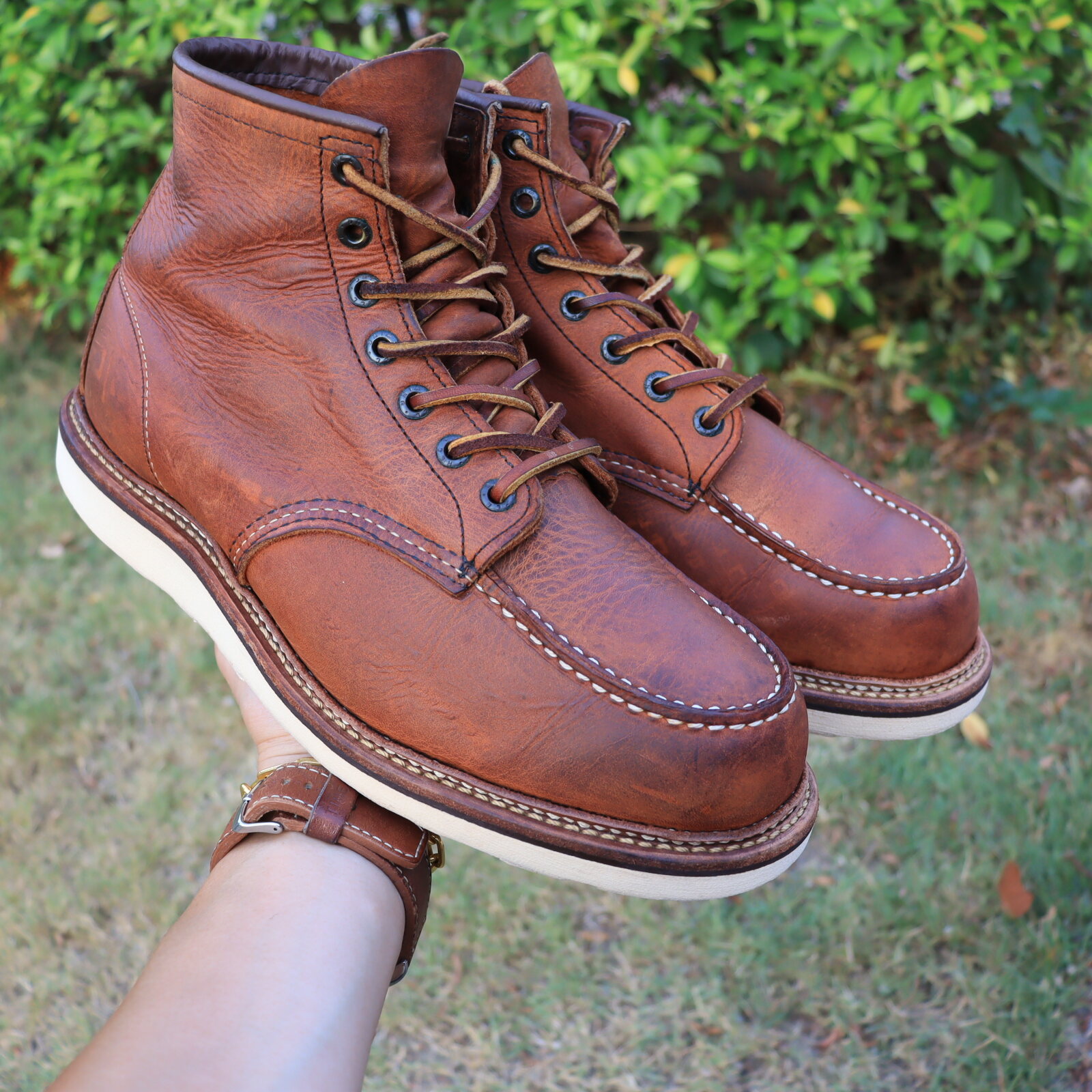 Vintage Redwing 1907 Moc Toe Boots - Copper Leather - Made in USA ...