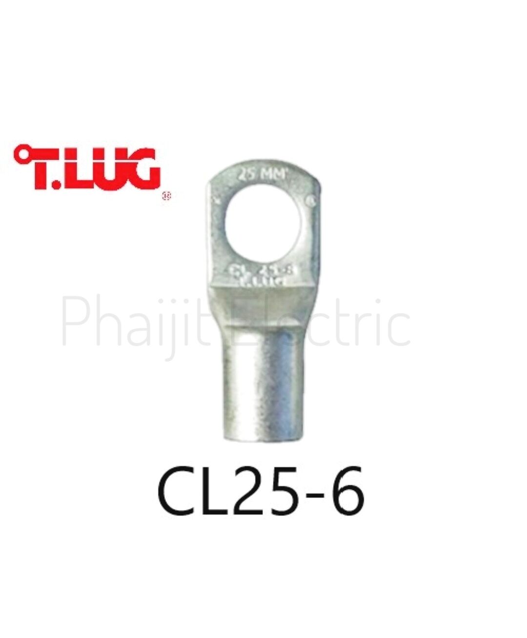 หางปลากลมเปลือย R25-6 TLUG ใช้กับสาย 25 sq.mm (50 ชิ้น/ห่อ T.LUG CL 25-6 Cable Lugs CL 25-8 ...