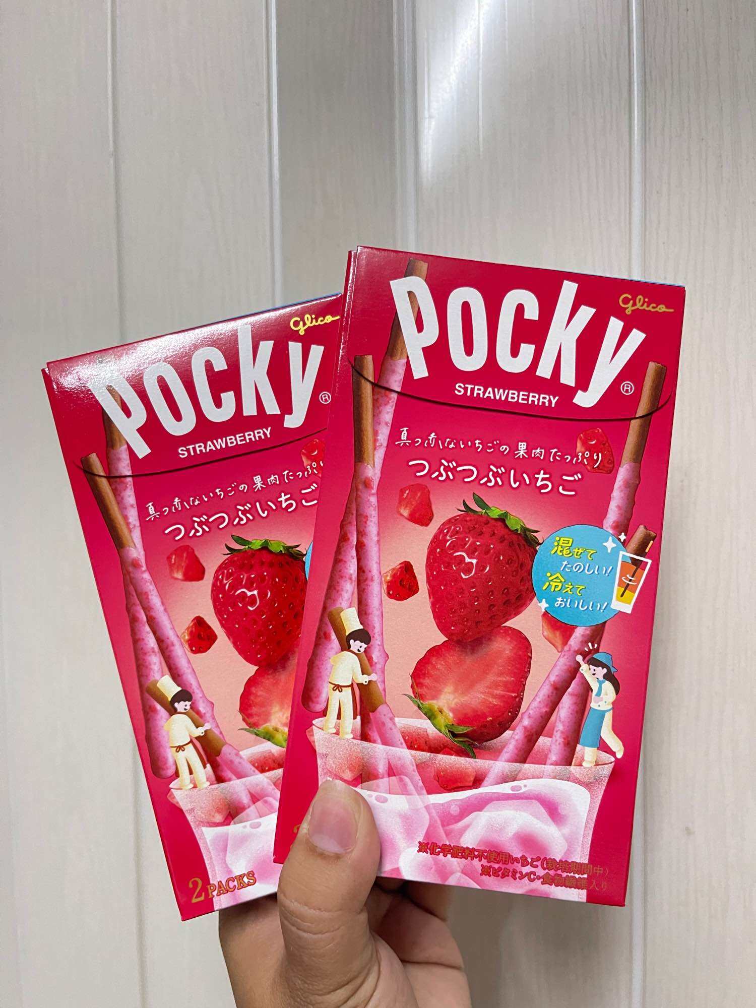 ป๊อกกี้ญี่ปุ่น ป๊อกกี้สตรอเบอรี่ Glico Pocky Strawberry Th