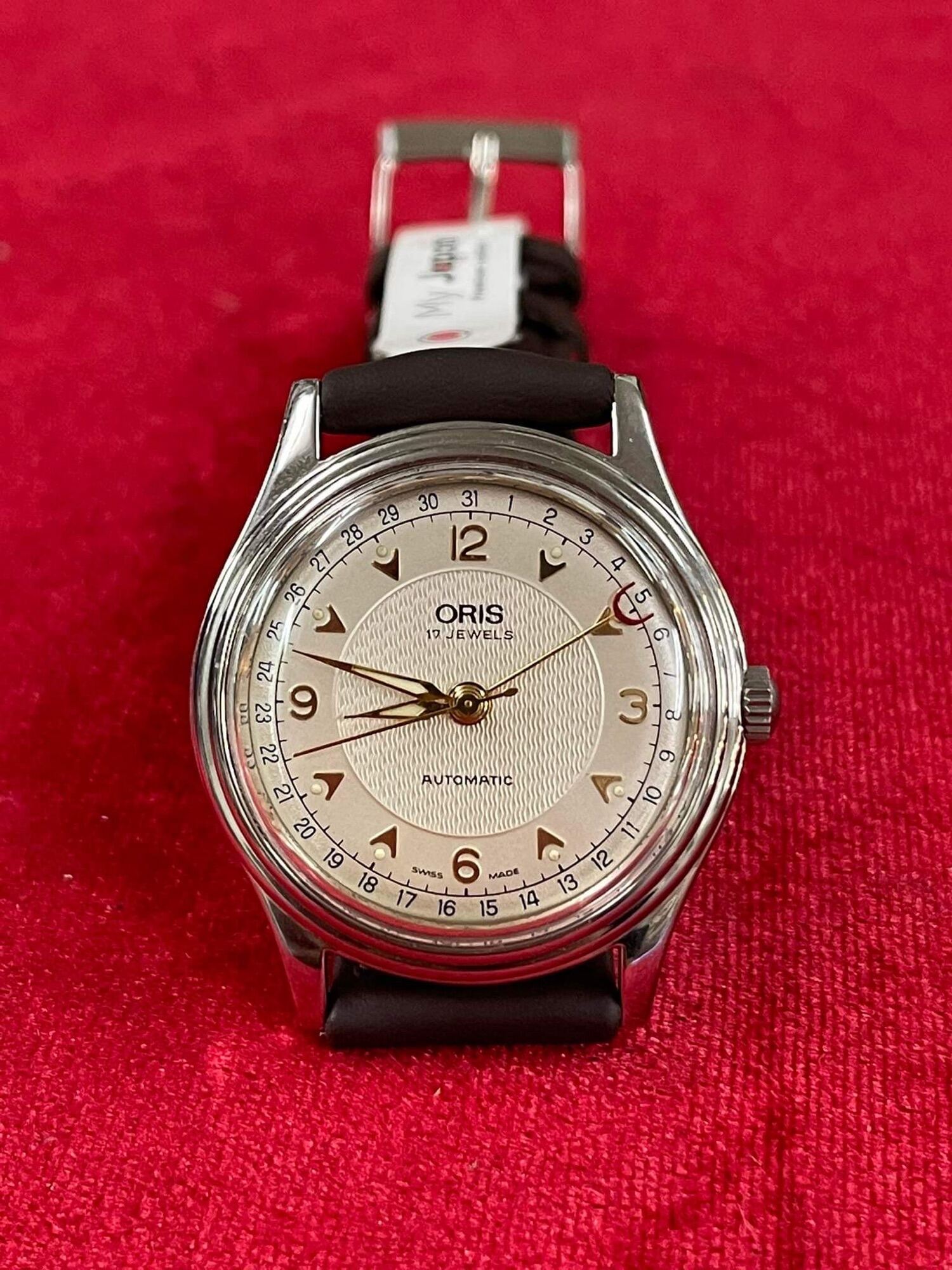 ORIS 574 Automatic 17 jewels เข็มชี้วันที่ก้ามปู นาฬิกาผู้ชาย นาฬิกามือสองของแท้ | Lazada.co.th