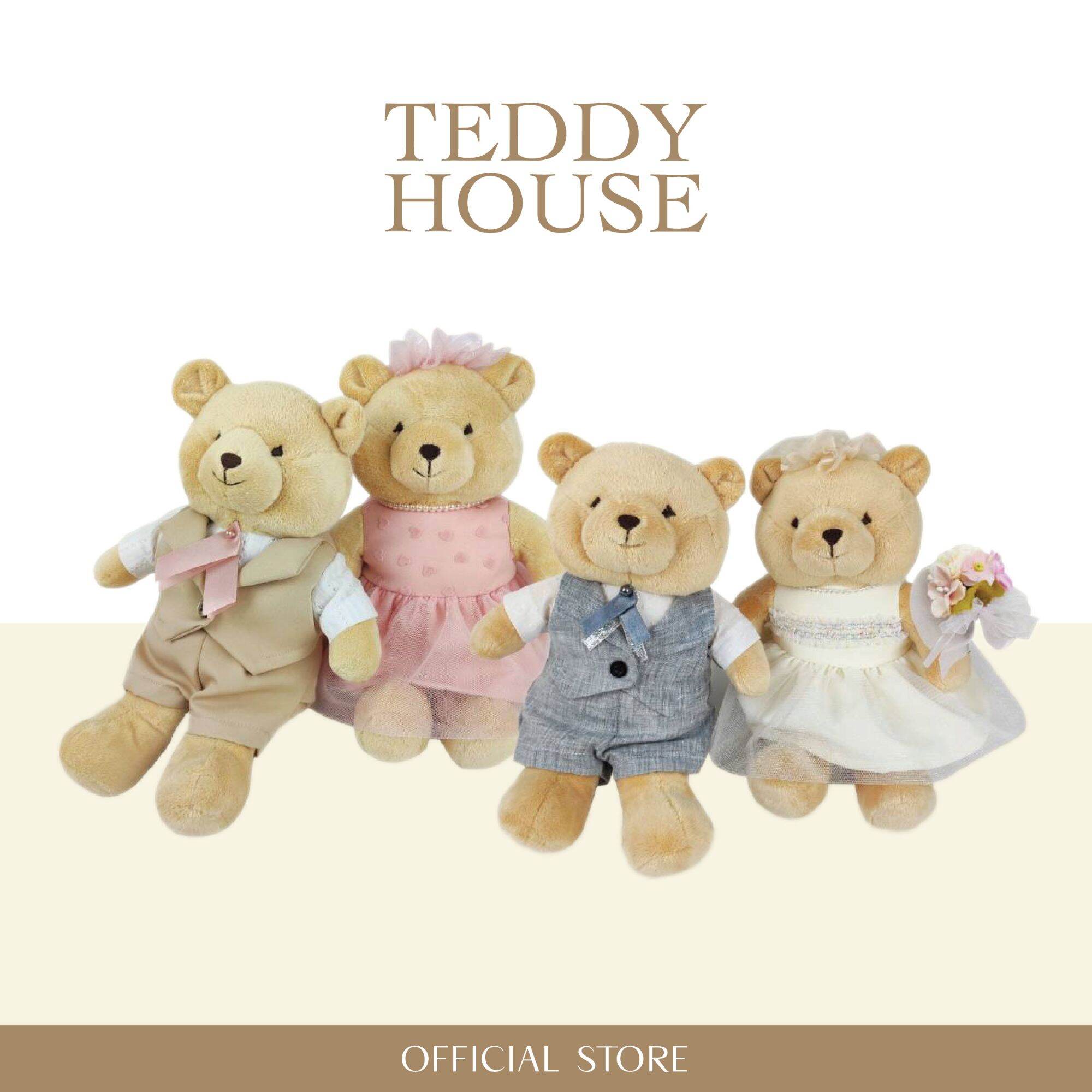 Teddy House ตุ๊กตาหมีมาร์ตี้พร้อมชุดในตัว 12 (คู่แต่งงาน) Martie ...