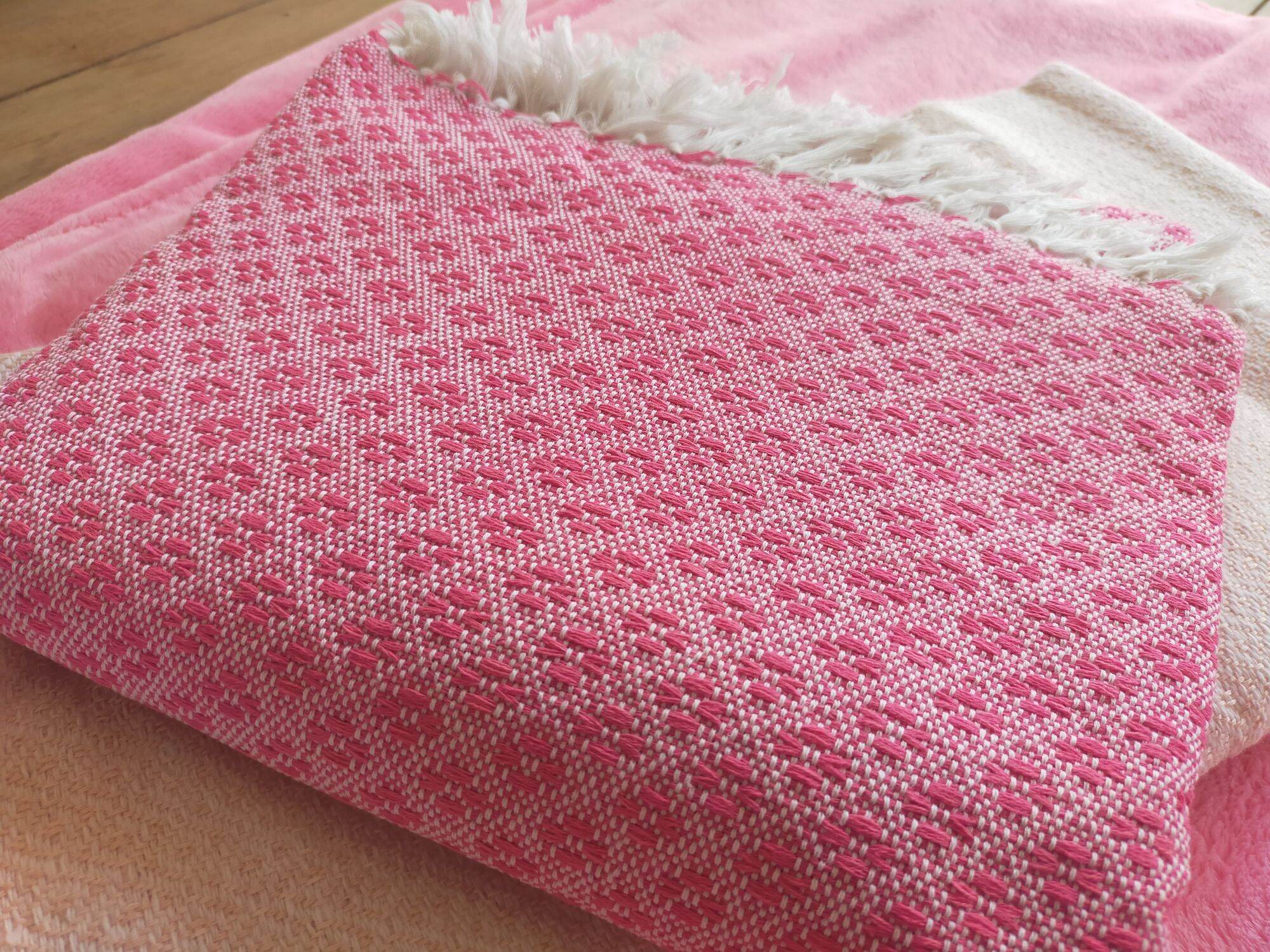 ผ้าห่มทอมือ ลายผักแว่น ขนาด110*210cm | Lazada.co.th