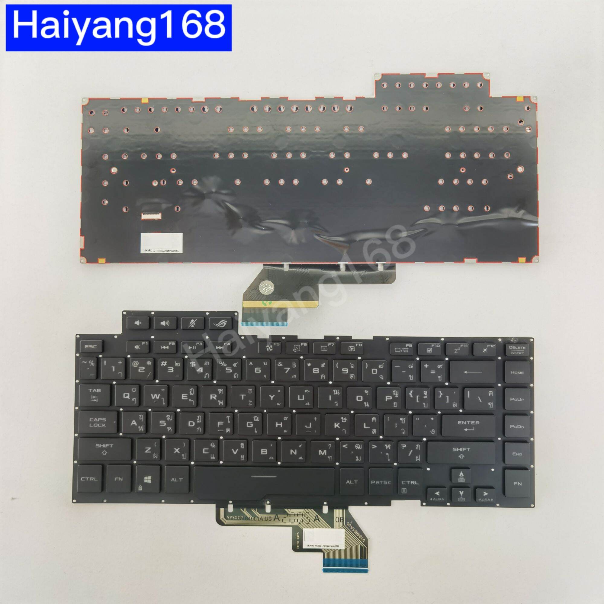 Keyboard คีย์บอร์ดโน๊ตบุ๊ค Asus ROG Zephyrus GU502 GU502G GU502GW ...