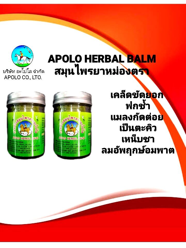 APOLO HERBAL BALM สมุนไพรยาหม่องตรา APOLO (อะโปโล)
