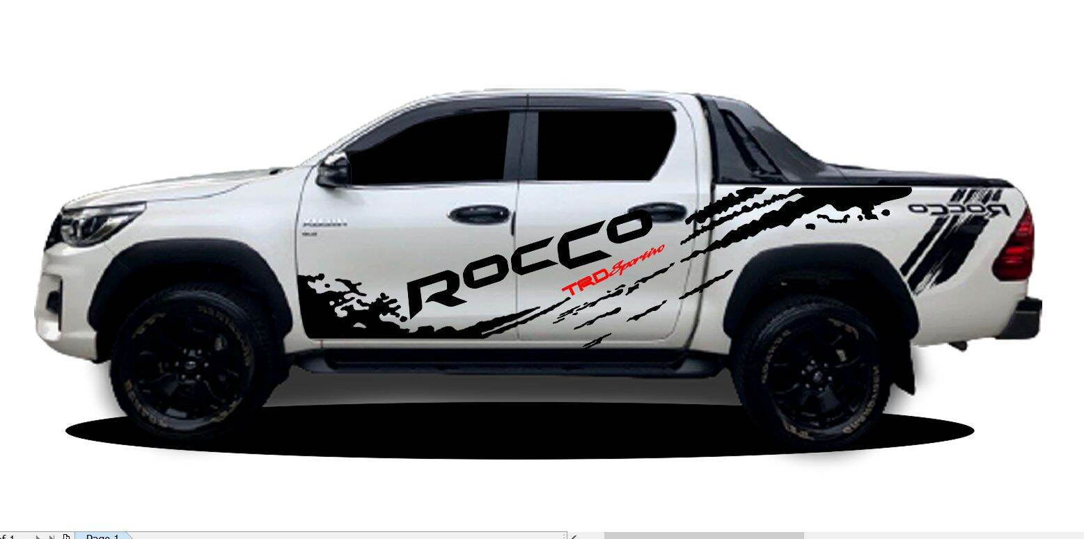 L-169 sticker Toyota revo Rocco สติ๊กเกอร์แต่งรถ สติ๊กเกอร์รถกระบะ ...