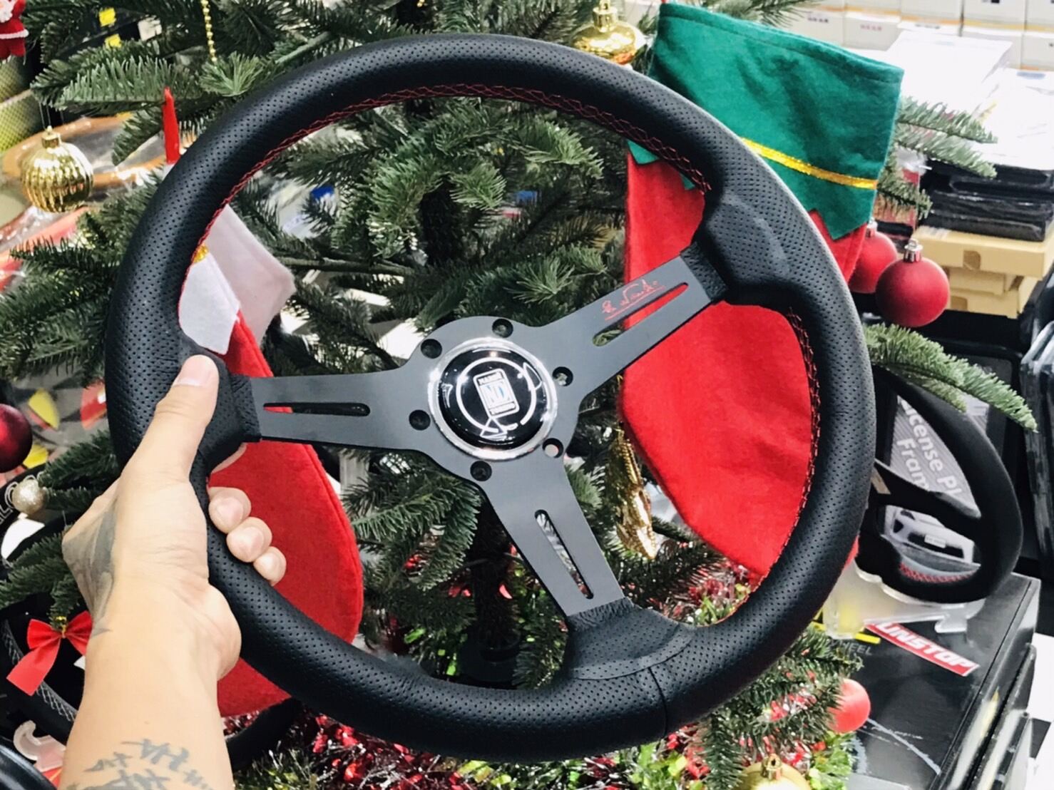 พวงมาลัย NARDI ITALY ก้านยก ยกน้อย ดำลายเซ็นแดง สุด Limeted งานเทียบ ...