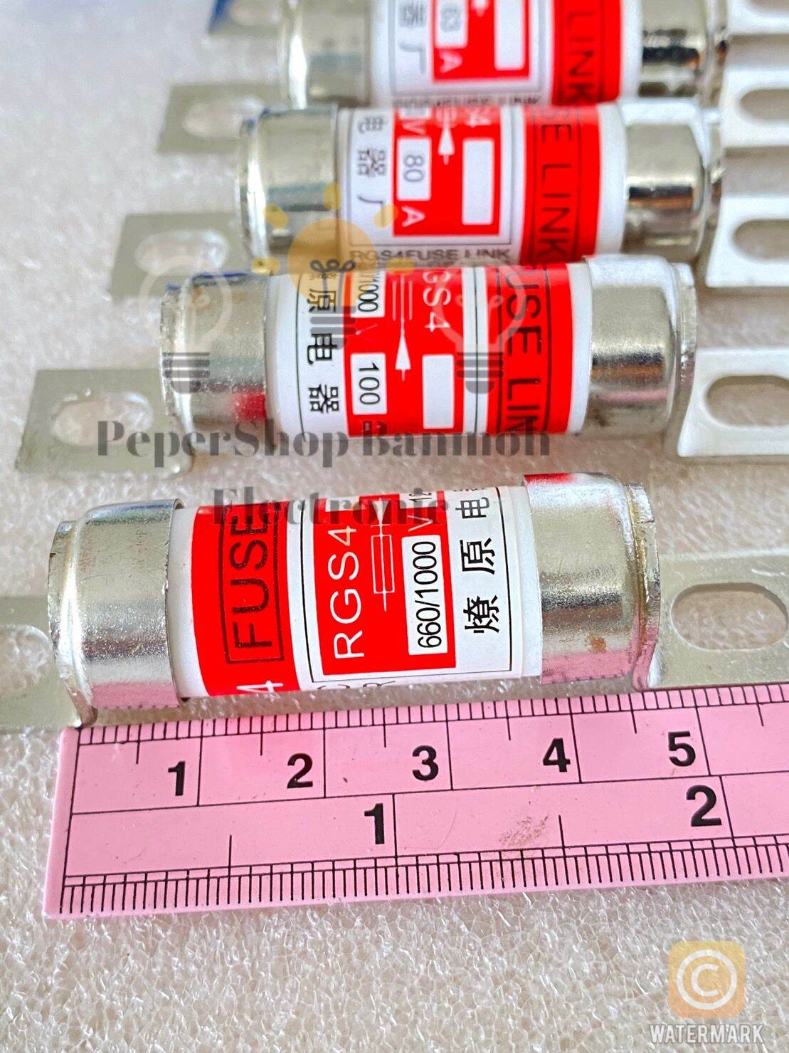 (แพ็ค1ชิ้น) FUSE RGS4 660/1000V มีหลายค่าให้เลือก 32A 40A 50A 63A 75A ...