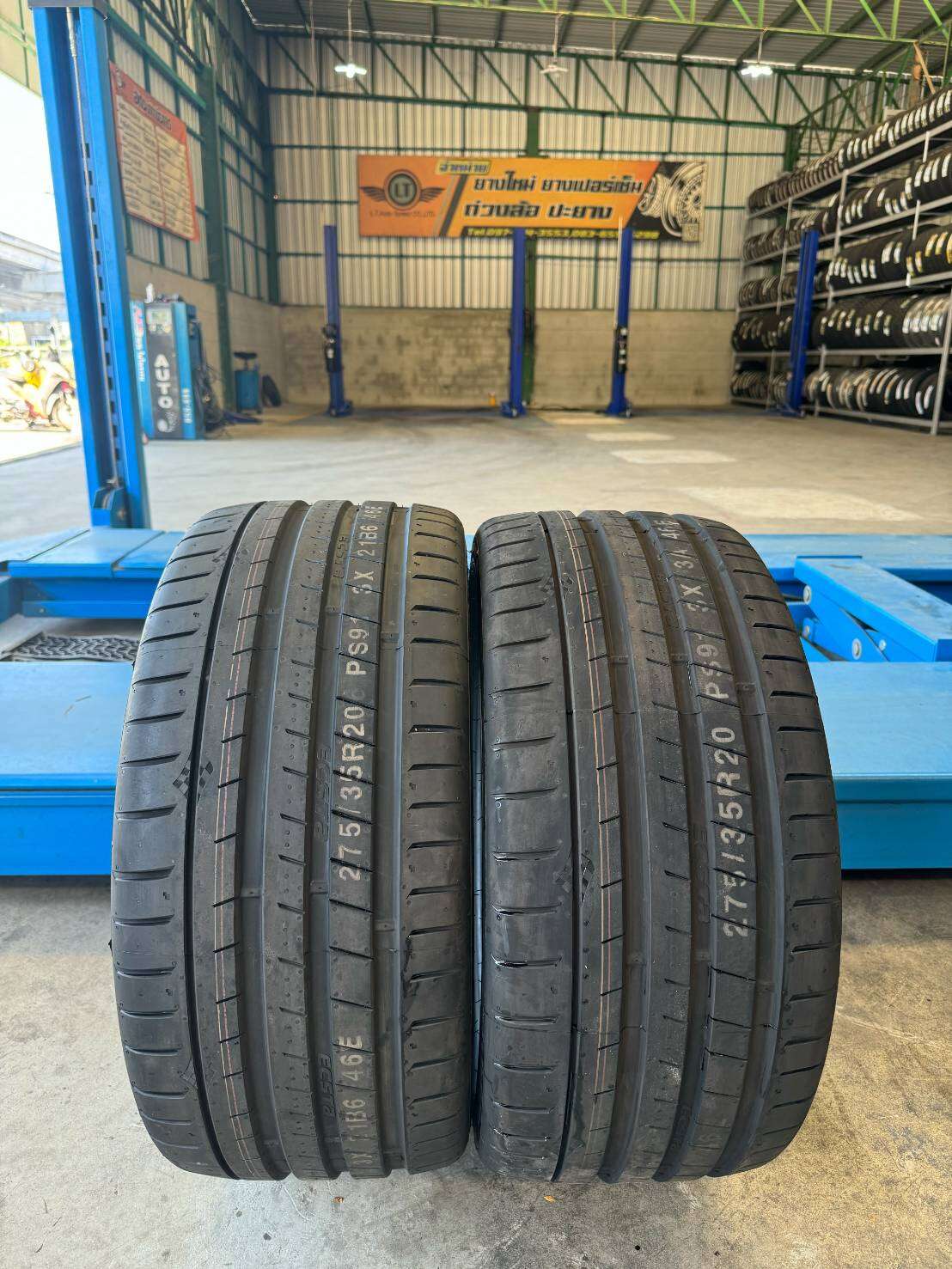 ยางรถยนต์ KUMHO PS91 ปี21 ขนาด 275/35 R20 จำนวน 2 เส้น ราคา 8,000 บาท ...