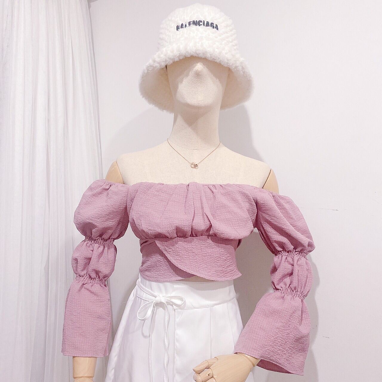 เสื้อแฟชั่นเปิดไหล่แขนยาวฟรีไชร์ Koonkana Shop Thaipick