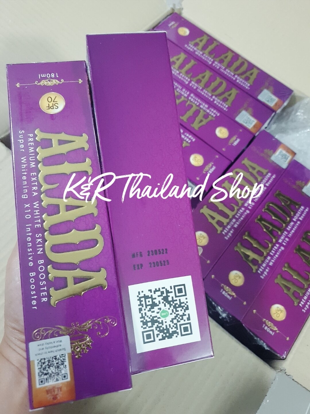 ALADA Premium Extra White Skin Booster x10 SPF70 ขนาด 180ml. (1 หลอด ...
