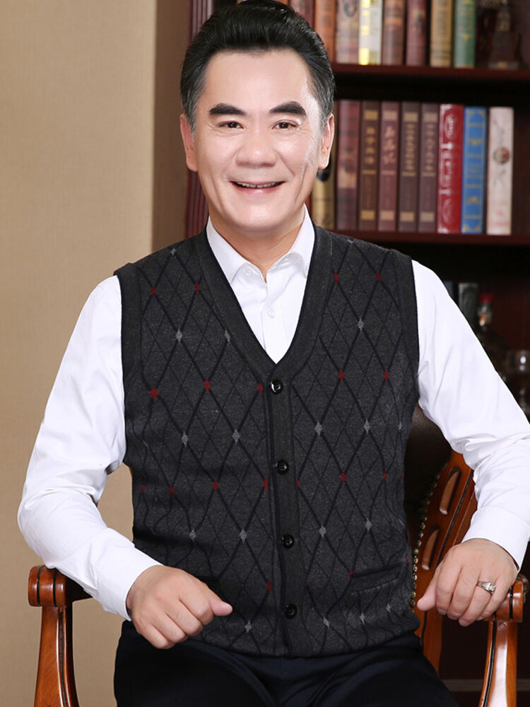 TAO Men's Fashion Collections เสื้อกั๊กไหมพรมแขนกุดผู้ชายเสื้อคาดิแกน ...