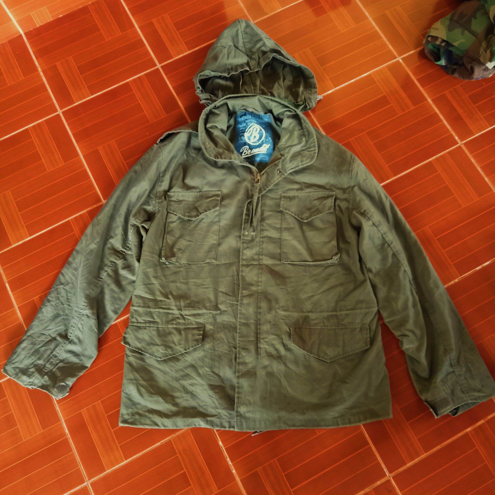 เสื้อทหาร M65 Brandit Military Jacket ???????? อก46 สภาพดีสวยมากสีGreenmilitary ผลิตภายใต้ ...
