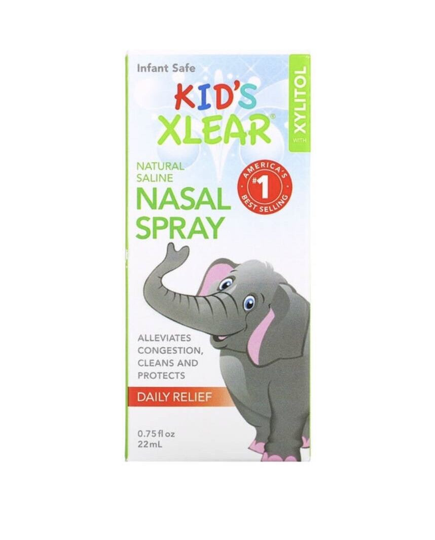 สเปรย์น้ำเกลือฉีดจมูก Xlear Kids' Nasal Spray, Natural Saline Nasal ...