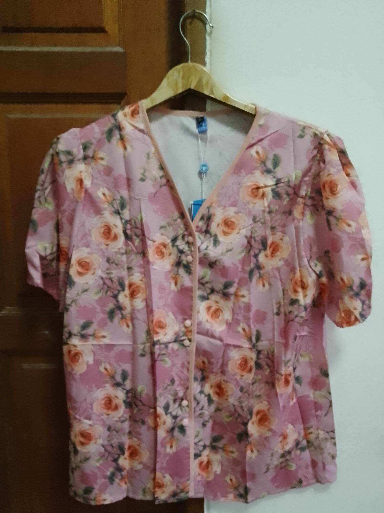 เสื้อแฟชั่นผูัหญิง งานป้ายฟ้า everything2019 | Lazada.co.th