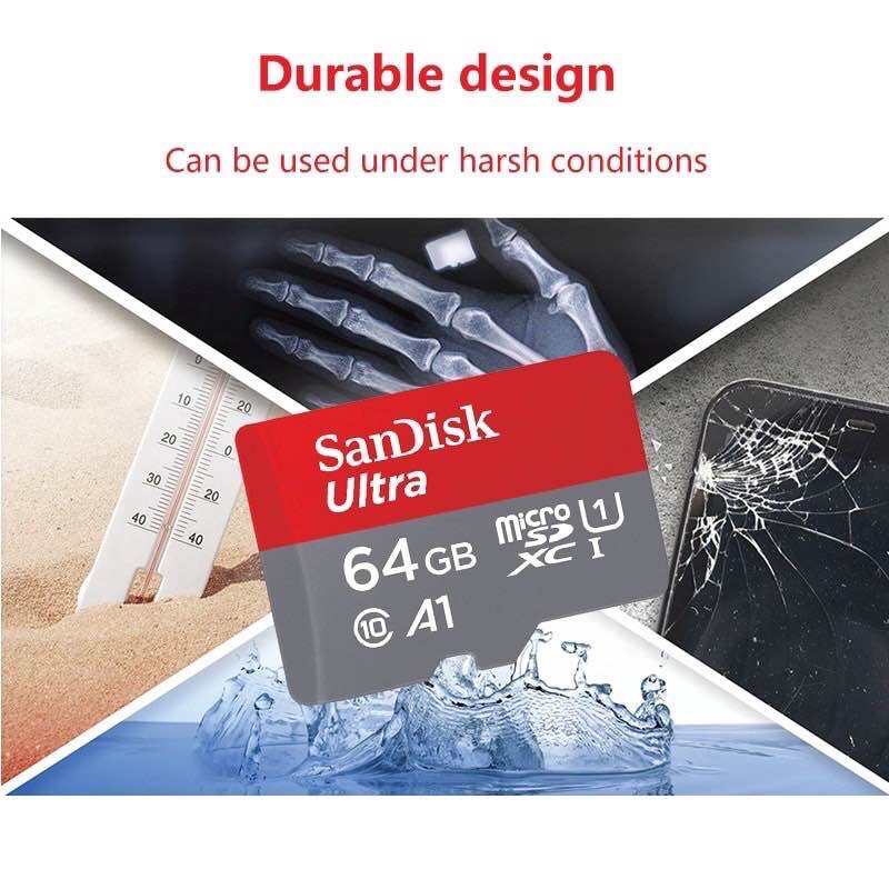 Sandisk Ultra microSD Card ความเร็ว 100MBs ความจุ 32GB 64GB 128GB 256GB 512GB Class10 A1เมมโมรี่ ...