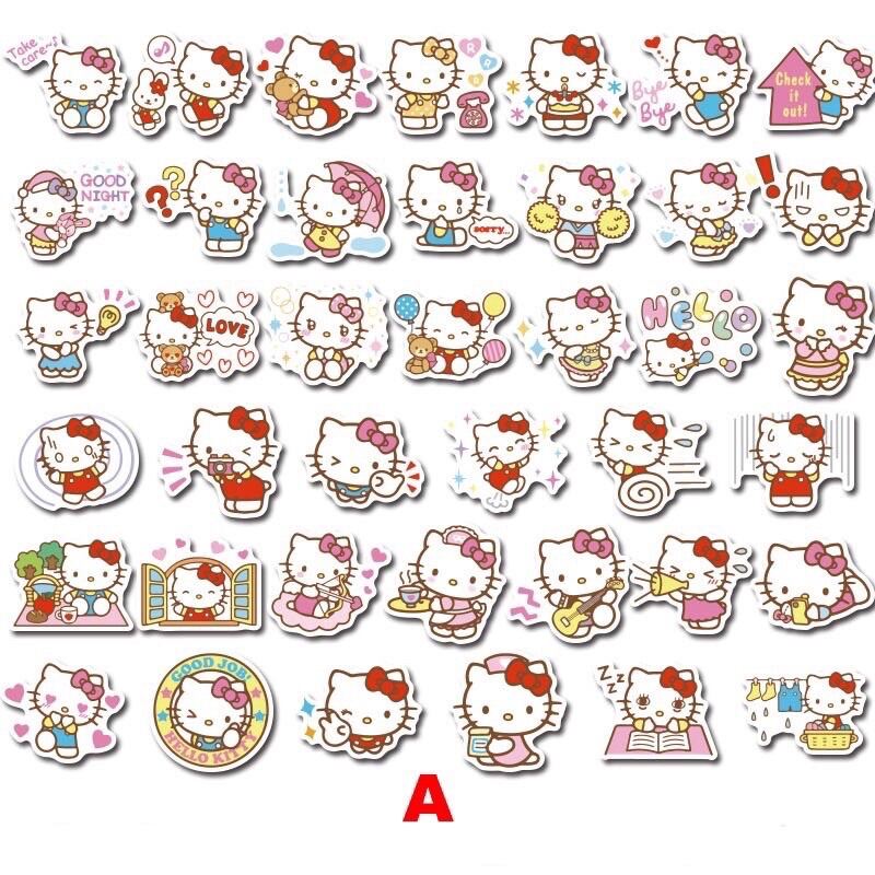 Sticker สติ๊กเกอร์ Hello Kitty H21 คิตตี้ 40ชิ้น ซานริโอ้ Sanrio มายเม