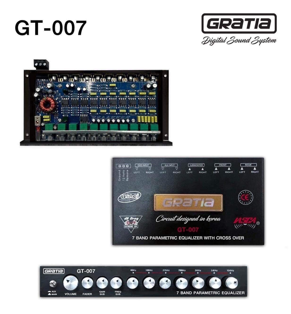 GRATIA GT-007 ปรี 7 BAND คุณภาพดี Max out put 11V RMS - NS AutoSound - ThaiPick