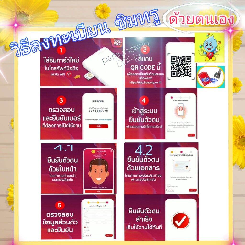 sim true ซิมทรู คละโปร sim 4G,5G ซิม truemoveH แบบเติมเงิน รวมเลขคัดสรร ...