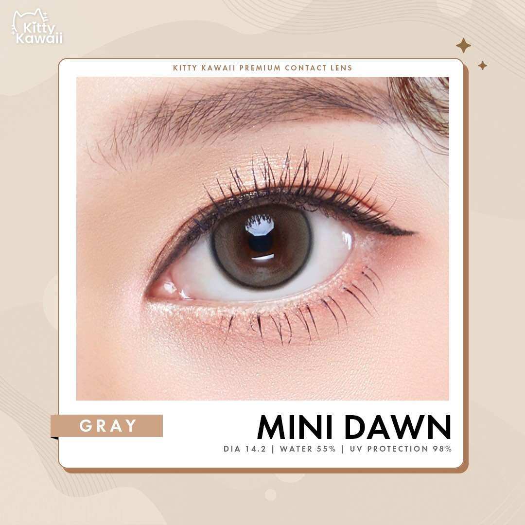 รุ่นวอนยอง IVE ⭐️ คอนแทคเลนส์ Mini Dawn Brown / Gray (Kitty Kawaii ...