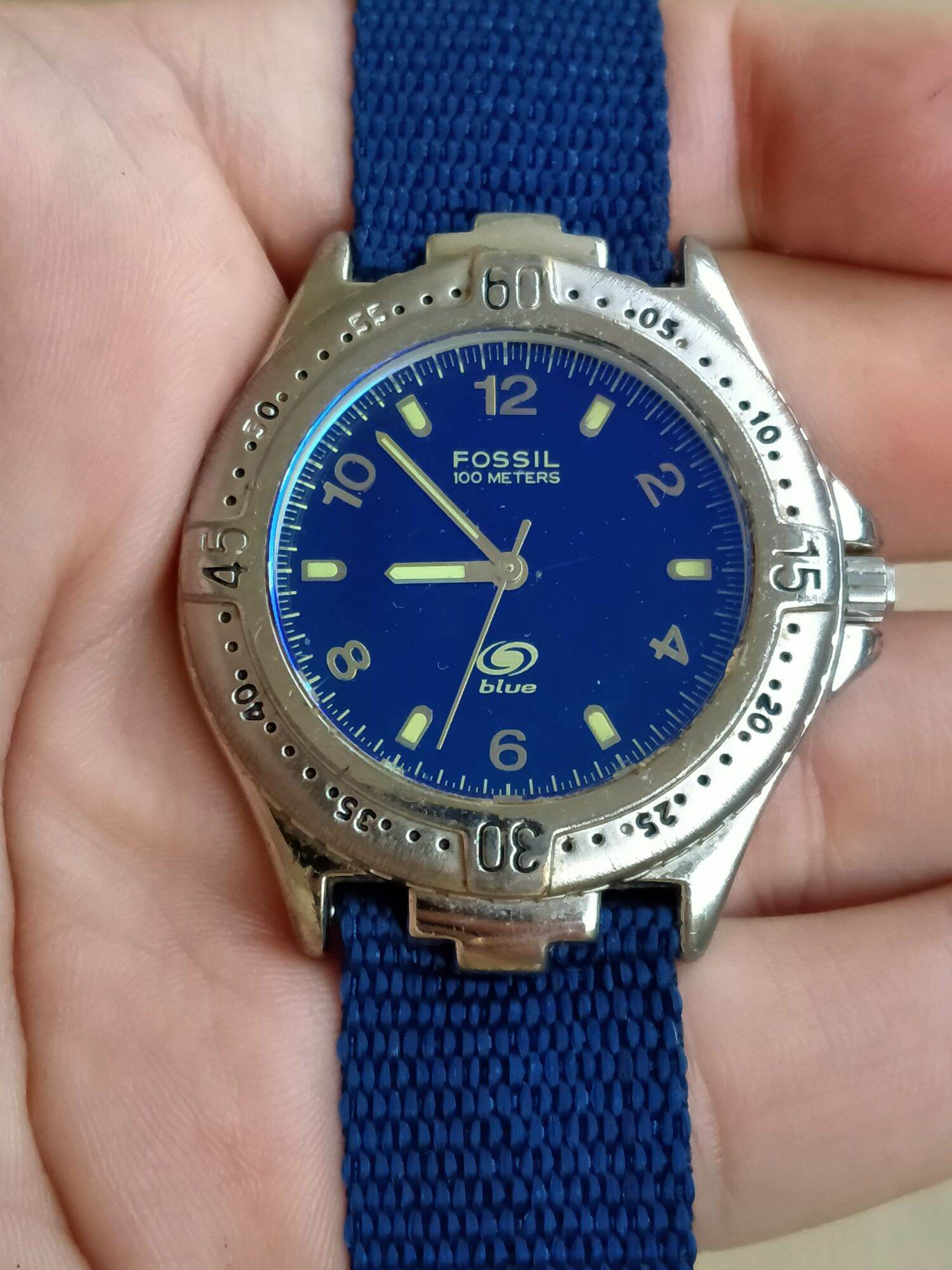 นาฬิกา Fossil blue ถ่าน สภาพดี | Lazada.co.th