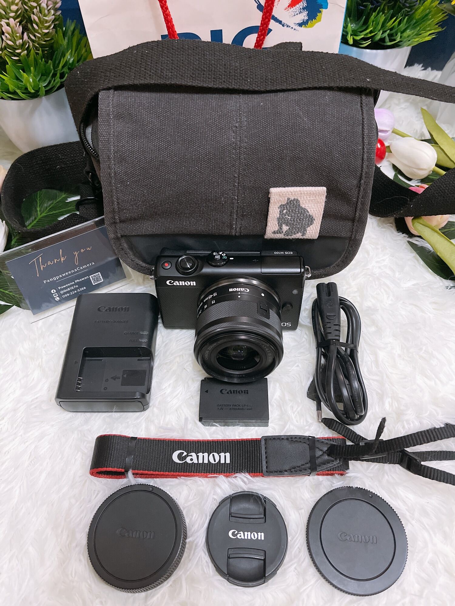 Canon Eos M100 สีดำ ไม่มีกล่อง สภาพกล้องยังสวยๆ พร้อมจัดส่งด่วน เมนู ...