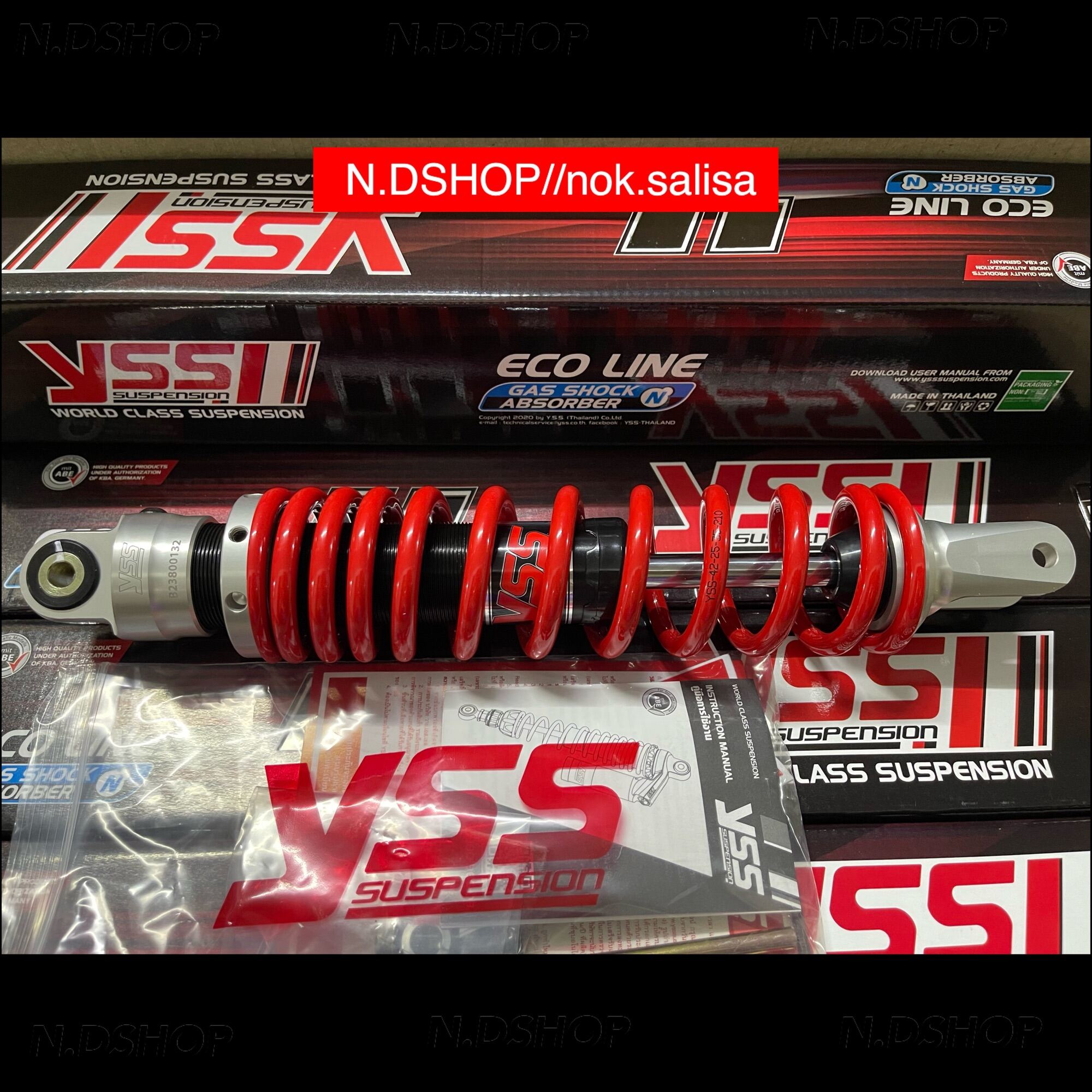 โช้คหลัง[โช้คเดี่ยว] YSSของแท้100% ECOLINE Yamaha GRAND FILANO ปี2014-2022 Hybridสูง315 มม. ...