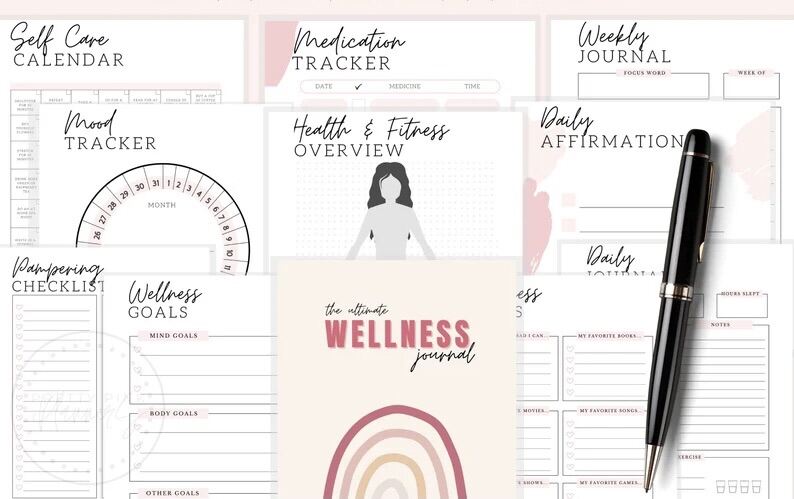 Self Care Journal, Self Care Planner, Self Care Worksheet, Wellness ...